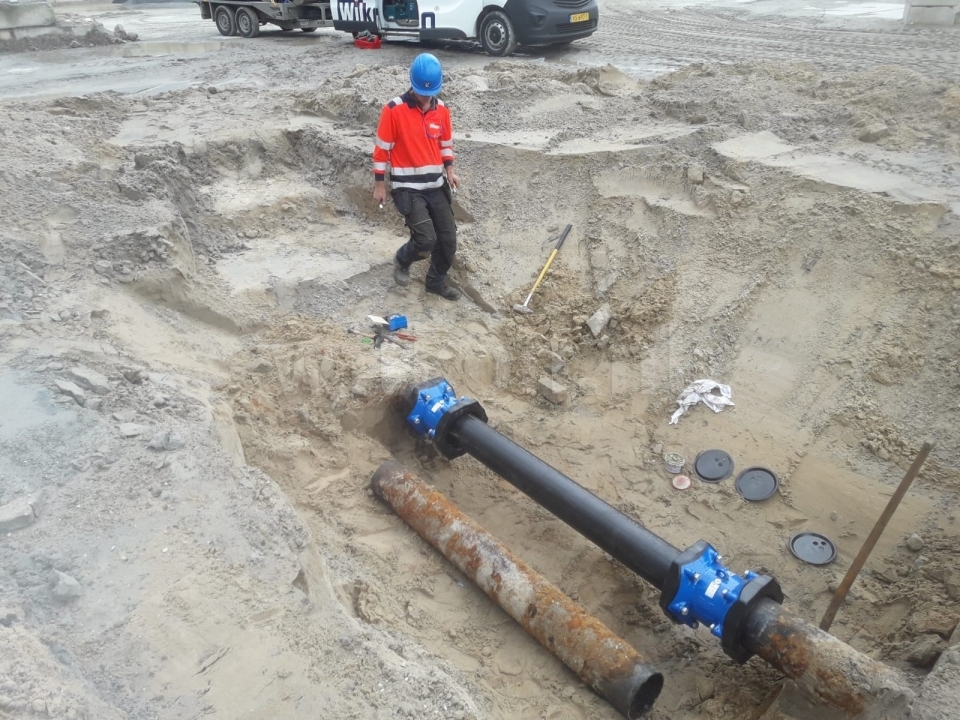 Reparatie stalen leiding